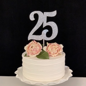 25th Birthday/ Anniversary Cake Topper - Etsy
