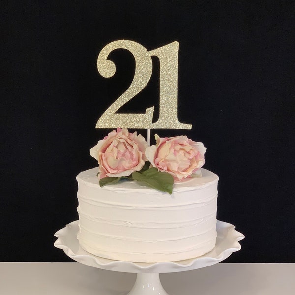 21 Cake Topper - Etsy