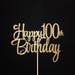 Any Number Happy 100th Cake Topper, 100th Birthday - Etsy