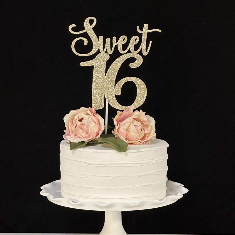 16 Cake Topper - Etsy
