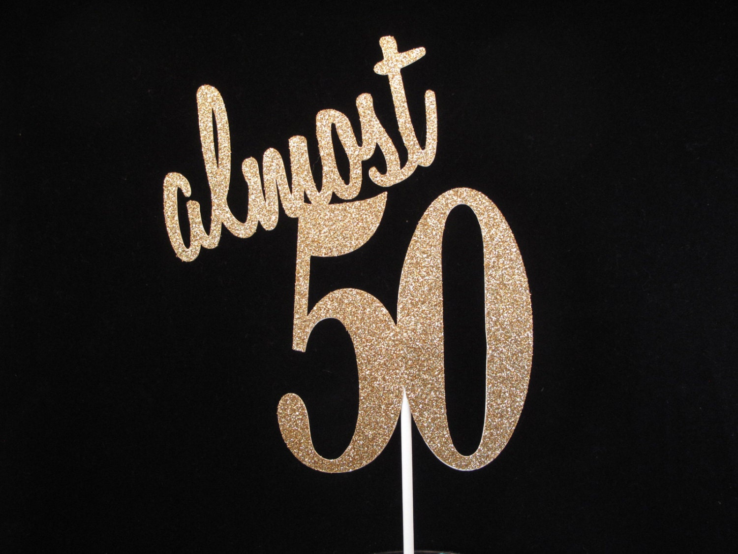 Almost 50 Cake Topper - Etsy