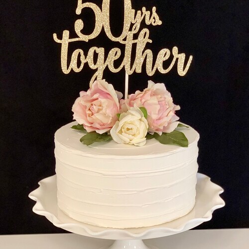 50th Anniversary Cake Topper - Etsy