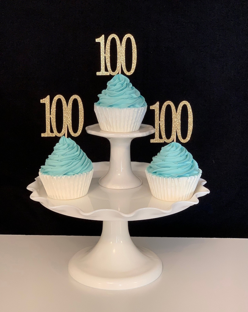 100th Birthday Cupcake Toppers - Etsy