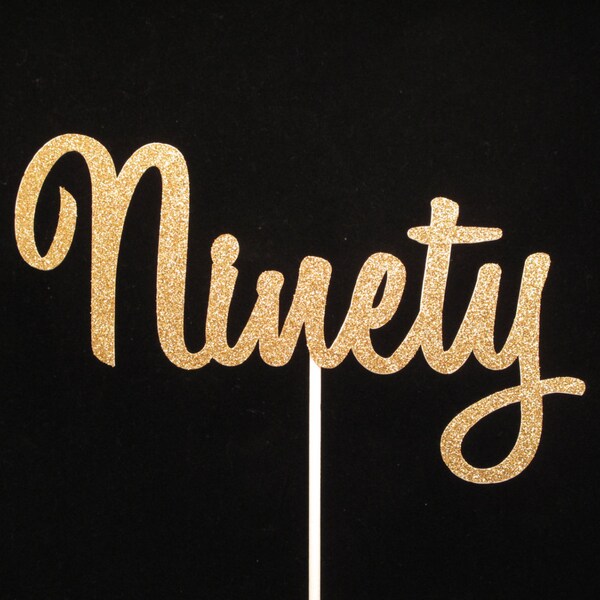 Ninety Cake Topper - Etsy