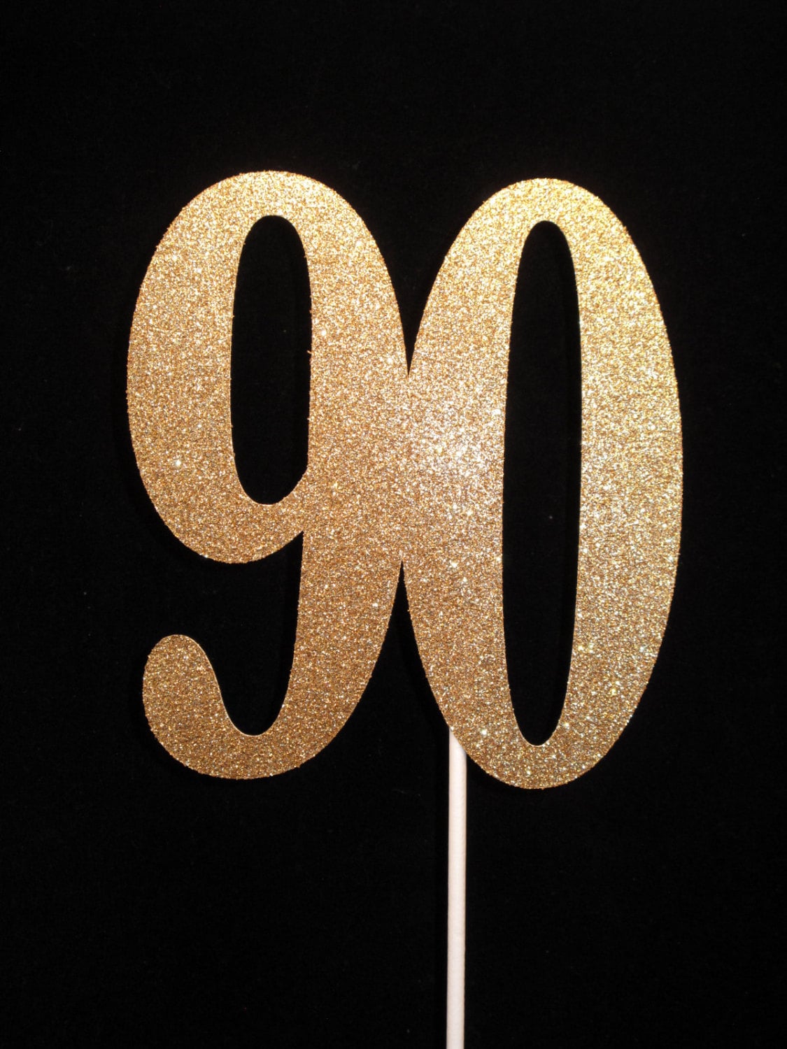 90 Gold Glitter Cake Topper - Etsy
