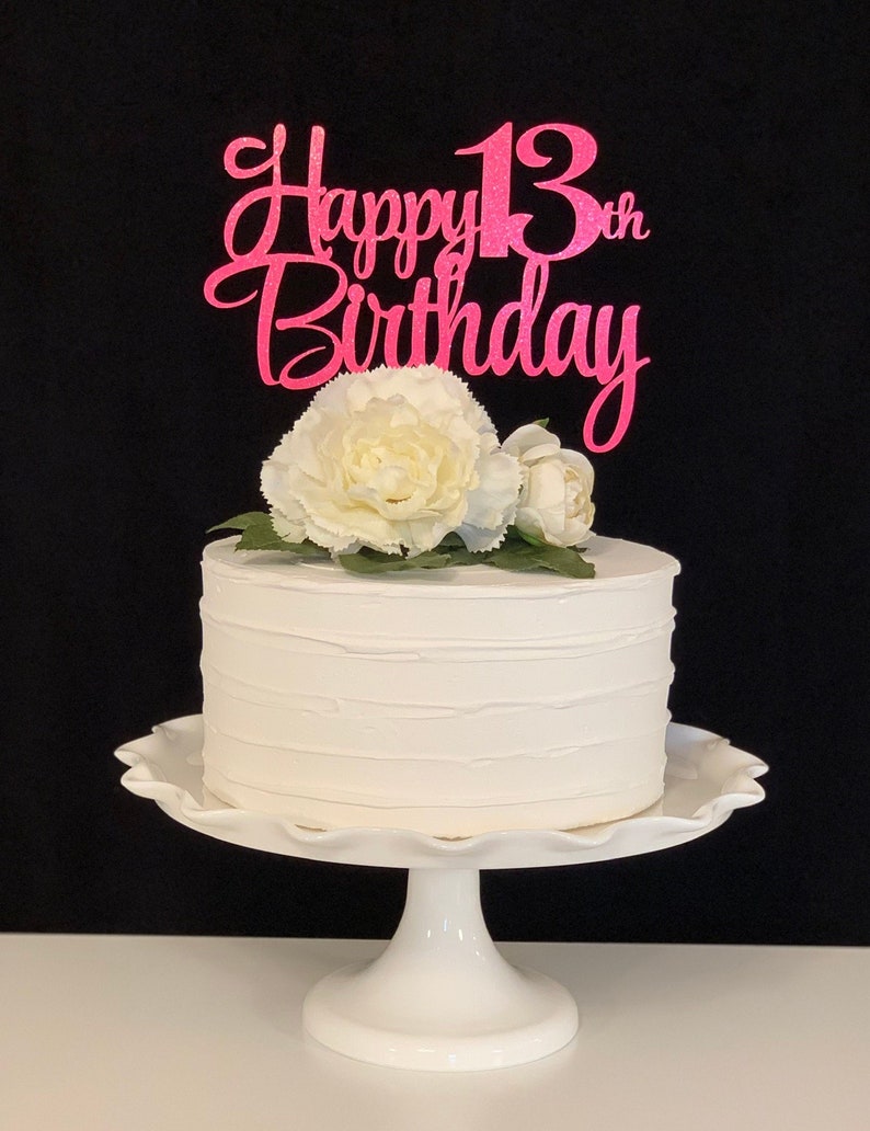 Happy 13th Birthday Cake Topper | Etsy