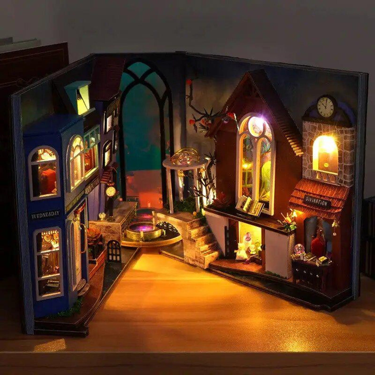 BOOK NOOK. Enchanted World of Magic Spell Street DIY Book Nook. Wooden ...