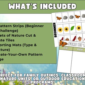 Nature Patterning and Sorting Printable | Preschool and Kindergarten ...