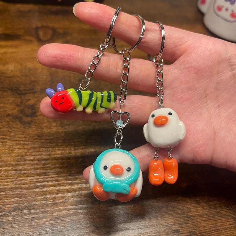 Clay Keychain - Etsy