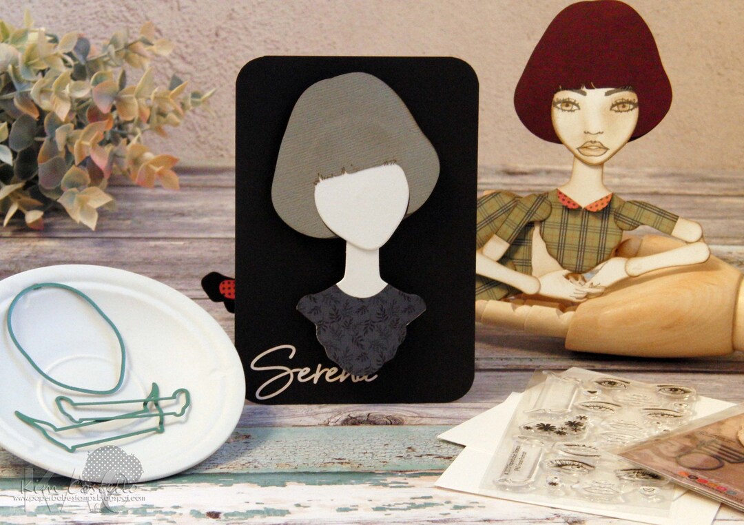 Jointed Paper Art Doll ~ Hair Templates(serena) - Paperbabe Stamps ...