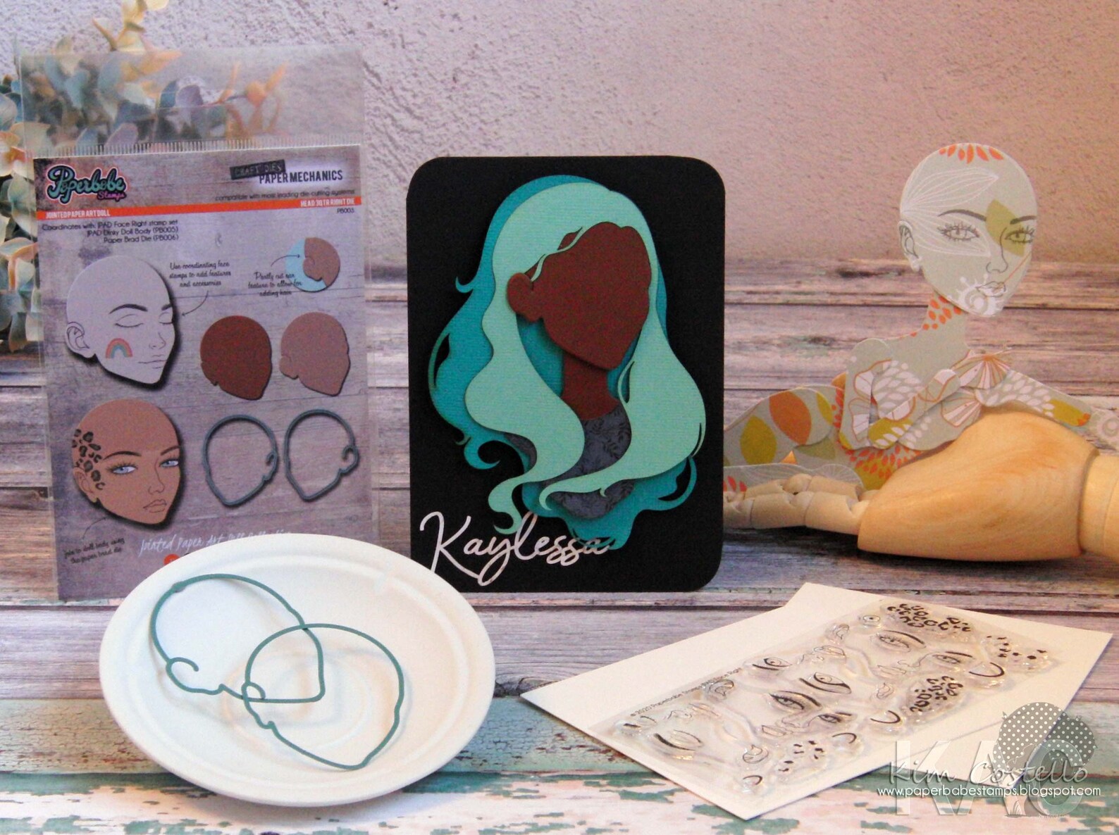 Jointed Paper Art Doll ~ Hair Templates(kaylessa) - Paperbabe Stamps ...