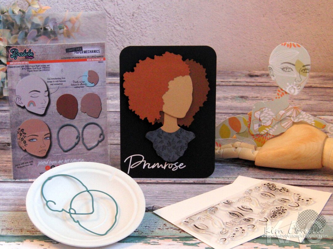 Jointed Paper Art Doll ~ Hair Templates(primrose) - Paperbabe Stamps ...