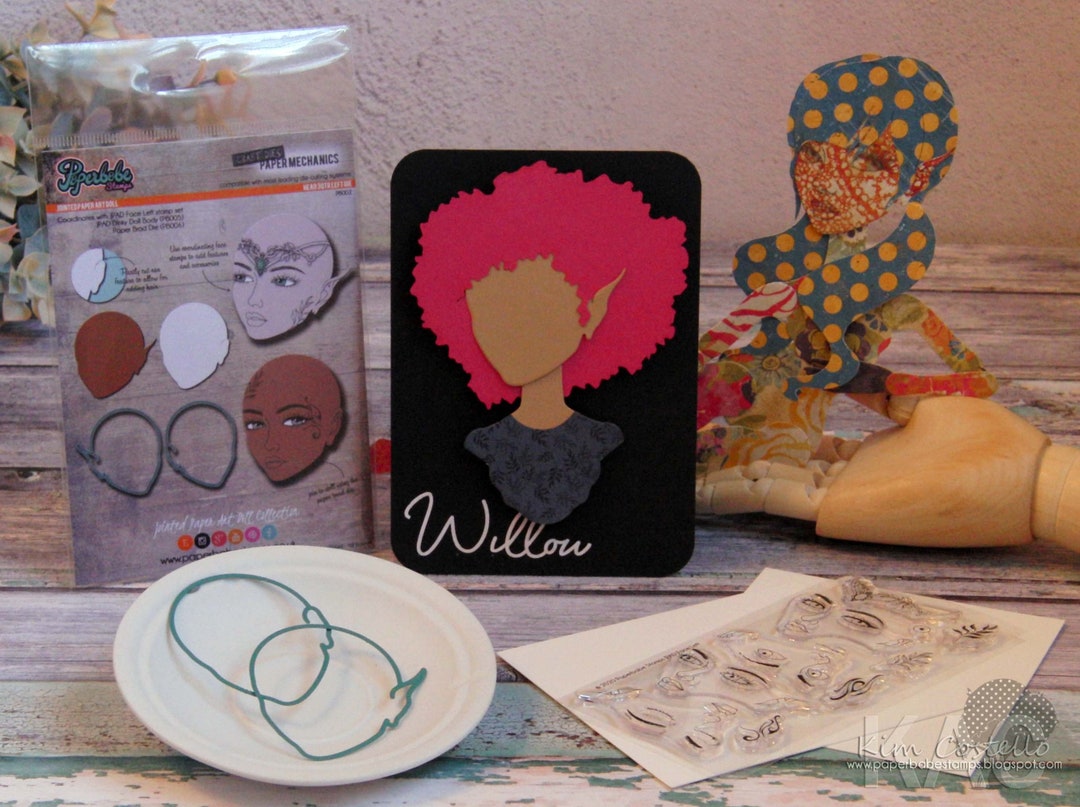Jointed Paper Art Doll ~ Hair Templates(willow) - Paperbabe Stamps ...
