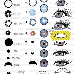 Female Face Stamp Set - Paperbabe Stamps - Clear Photopolymer Stamps ...