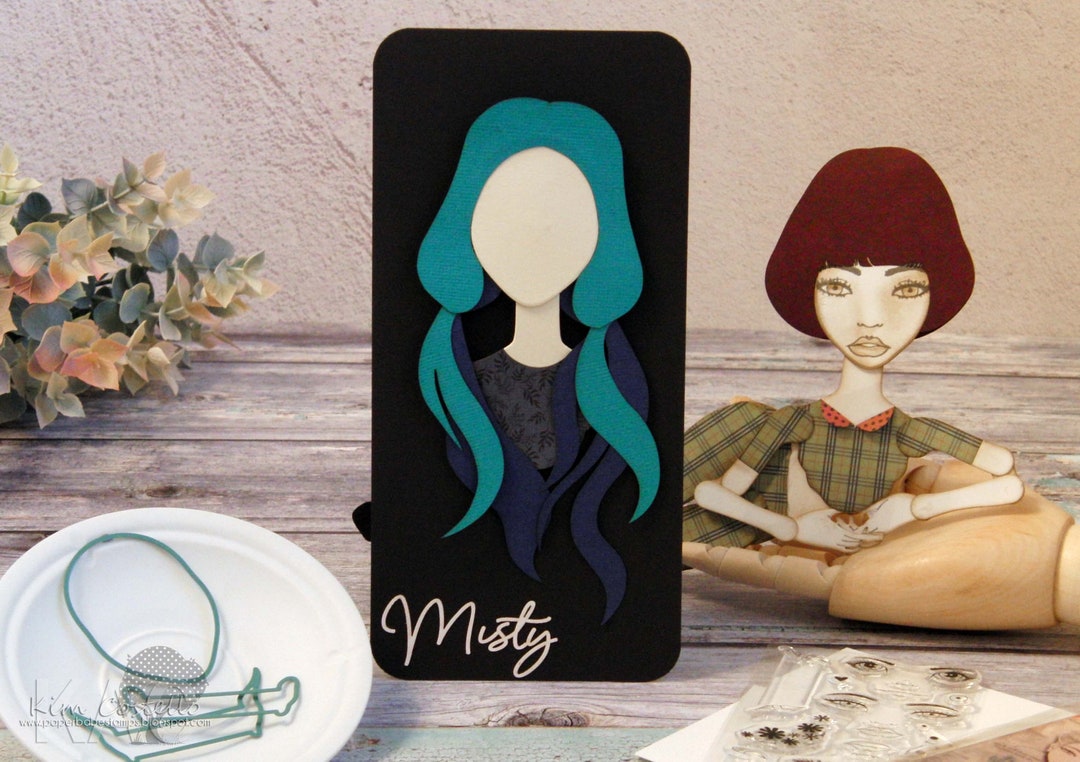 Jointed Paper Art Doll ~ Hair Templates(misty) - Paperbabe Stamps ...