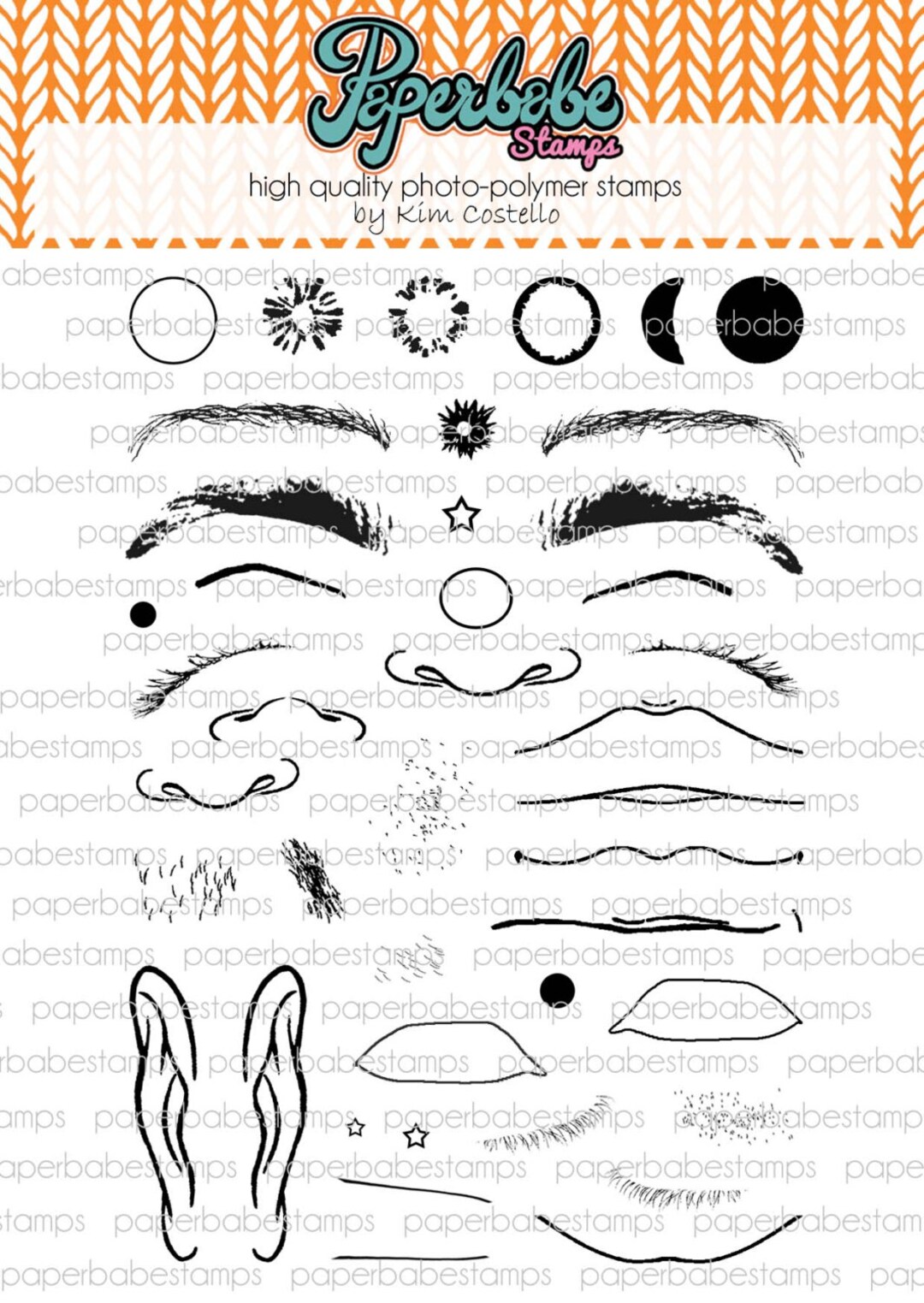 Male Face Stamp Set Paperbabe Stamps Clear Photopolymer Stamps for ...