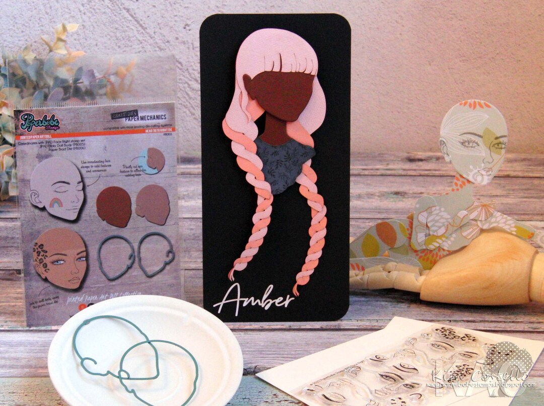 Jointed Paper Art Doll ~ Hair Templates(amber) - Paperbabe Stamps ...