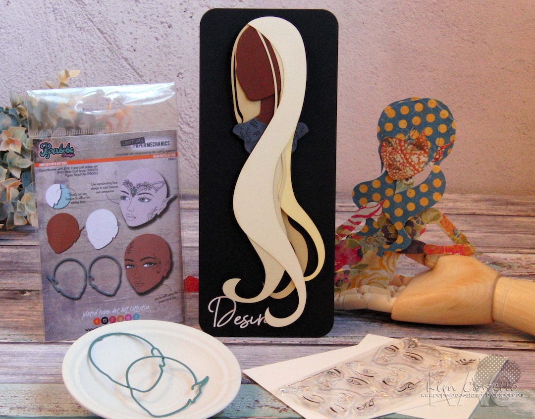 Jointed Paper Art Doll ~ Hair Templates(desira) - Paperbabe Stamps ...
