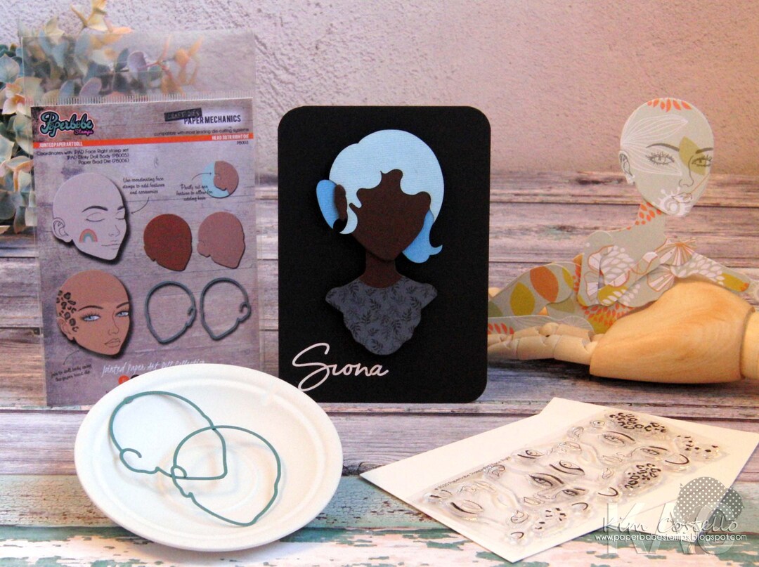Jointed Paper Art Doll ~ Hair Templates(siona) - Paperbabe Stamps ...