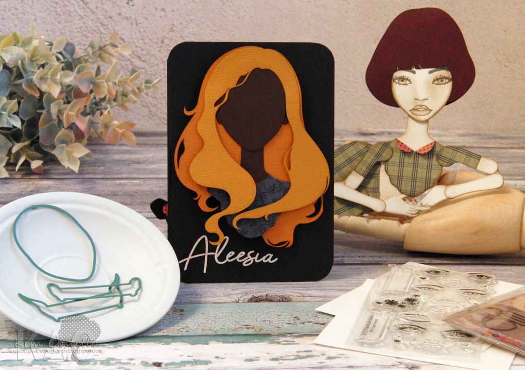 Jointed Paper Art Doll ~ Hair Templates(aleesia) - Paperbabe Stamps ...
