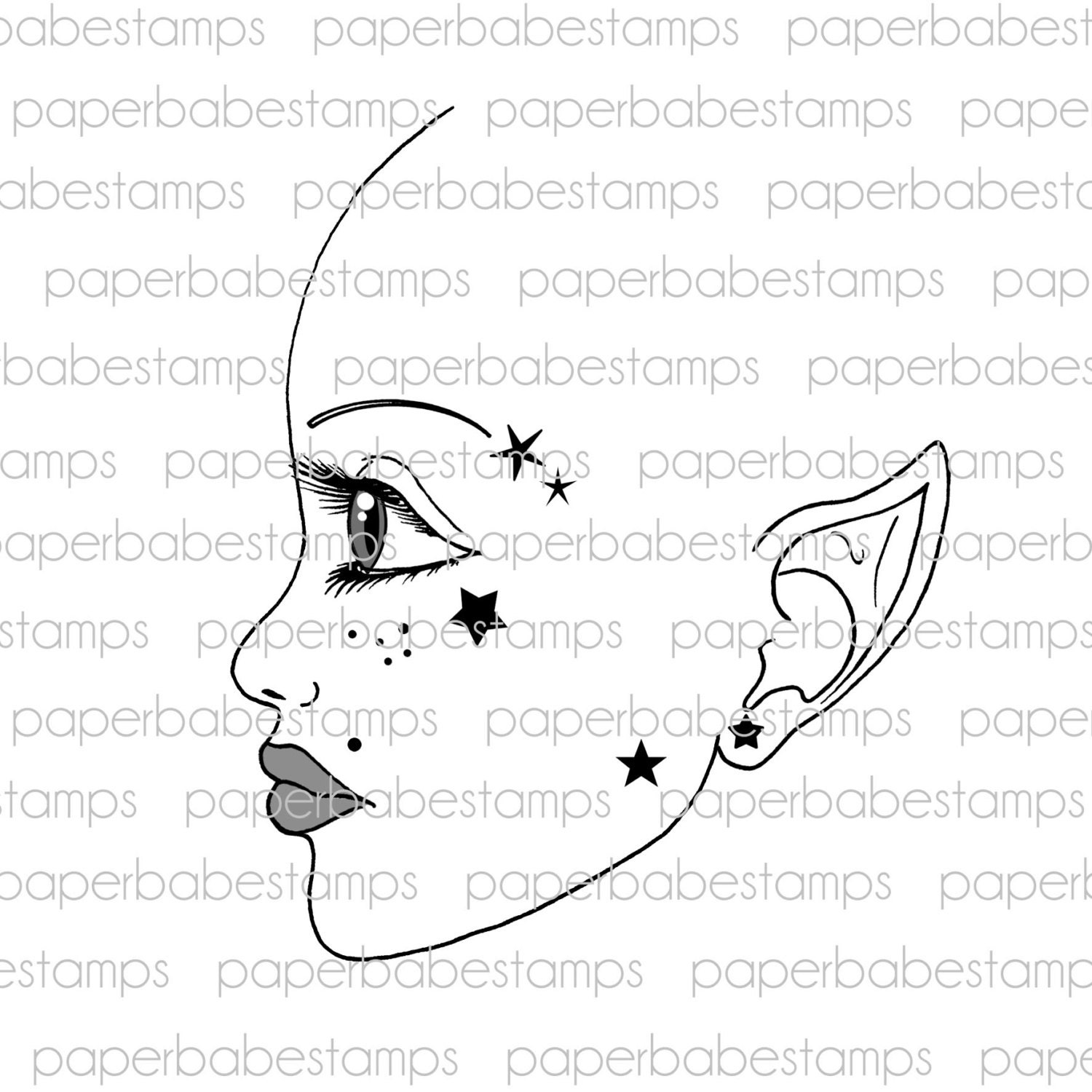Profile Face Stamp Set Paperbabe Stamps Clear Photopolymer | Etsy UK