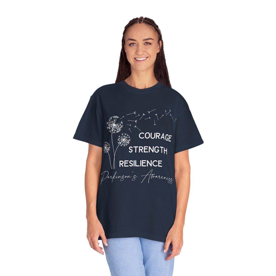 Courage Strength Resilience Parkinson's Awareness Unisex T-shirt, Peace ...