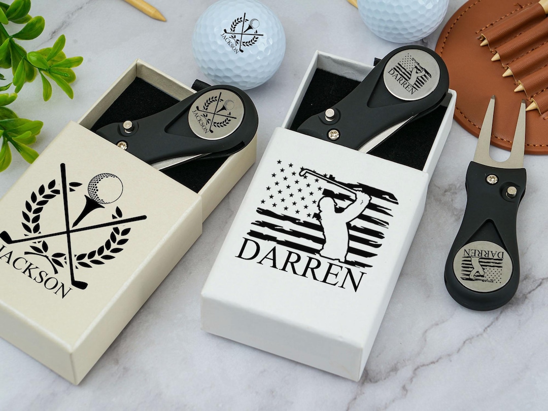 Personalized Golf Divot Repair Tool Set: Custom Ball Marker, Groomsmen ...