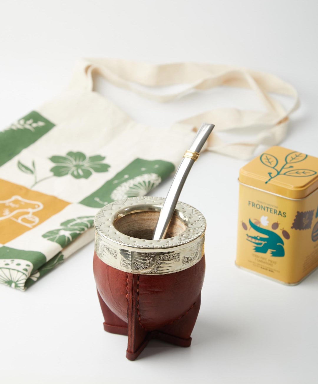 Mate Set, Leather Imperial Mate Cup, Flavoured Yerba Mate, Argentine ...