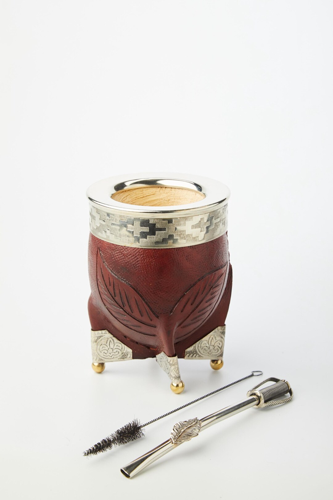 Mate Imperial de Cuero Grabado, Mate Premium, Mate Artesanal, Regalo ...