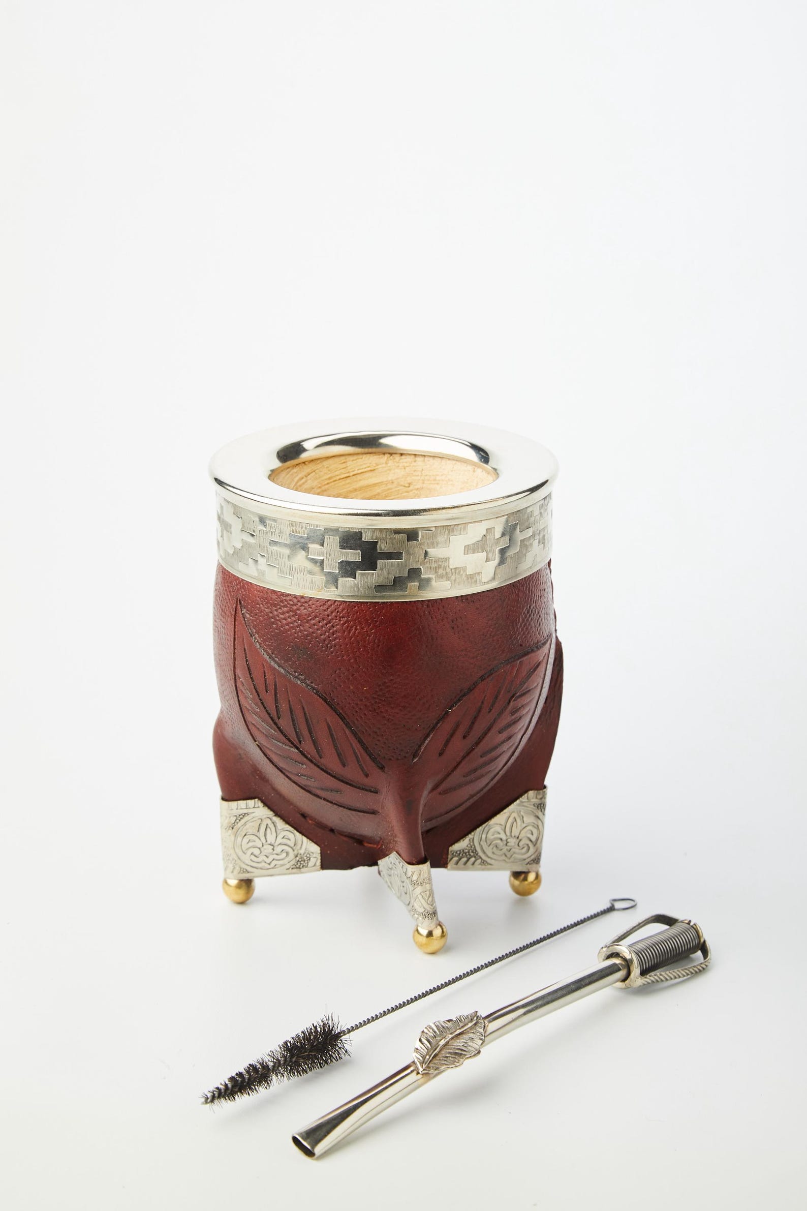 Imperial Mate Gourd Engraved Leather, Premium Mate Cup, Handcrafted ...