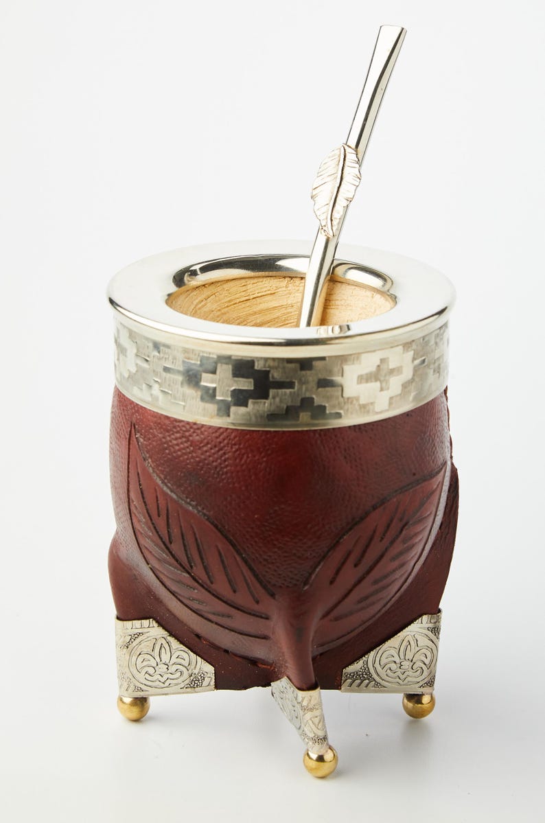 Imperial Mate Gourd Engraved Leather, Premium Mate Cup, Handcrafted ...