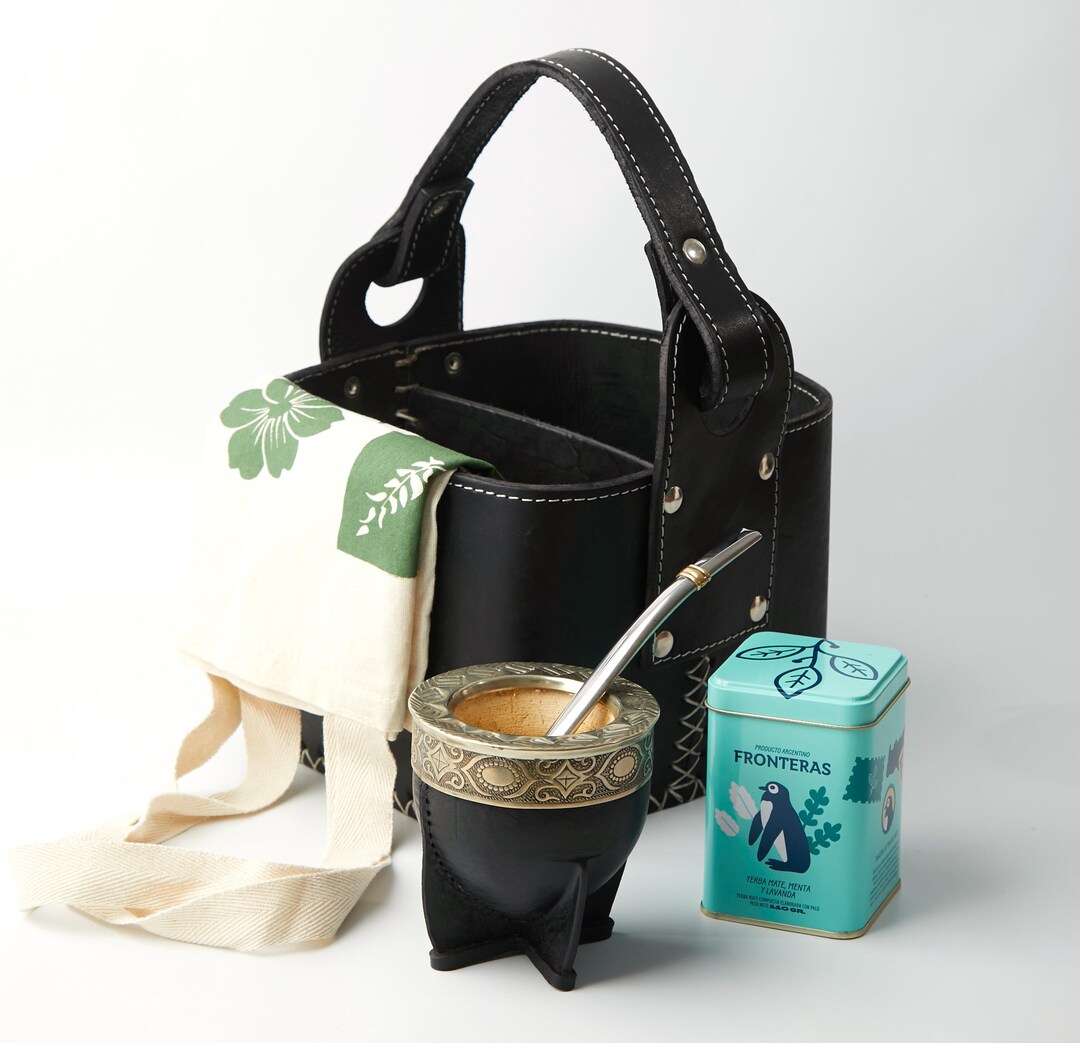 Leather Basket for Mate Set, Leather Imperial Mate Cup, Yerba Mate ...