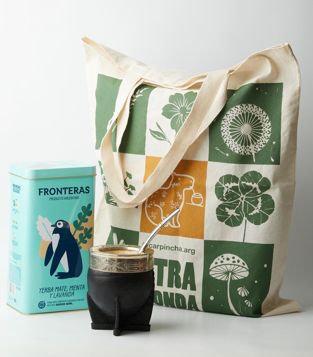 Mate Set, Leather Imperial Mate Cup, Flavoured Yerba Mate, Argentine ...