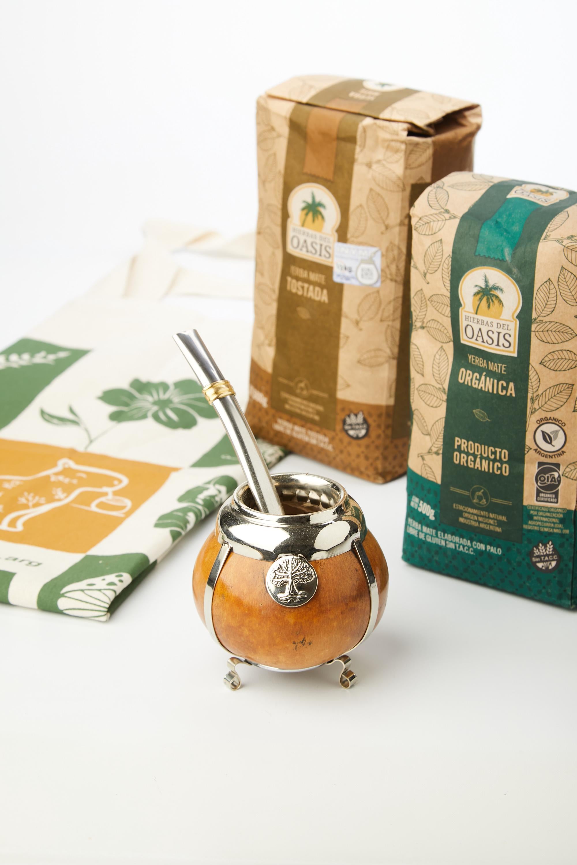Gourd Mate Set, Argentine Gift, Argentinean Mate Kit, Organic Yerba ...