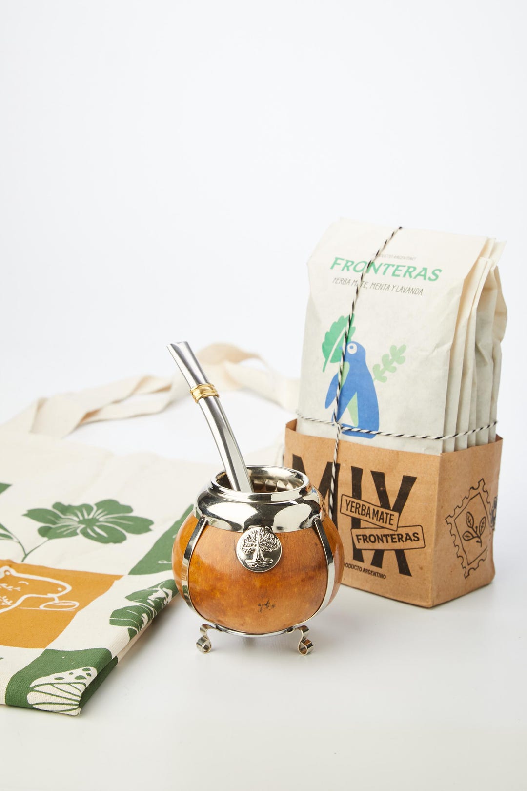 Yerba Mate Set: Flavoured Yerba Mate + Gourd Mate Cup+ Tote Bag ...