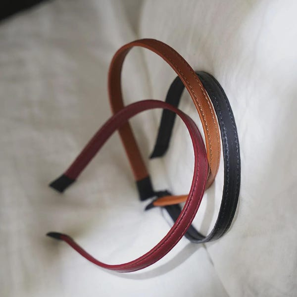 Genuine Leather Headbands - Etsy