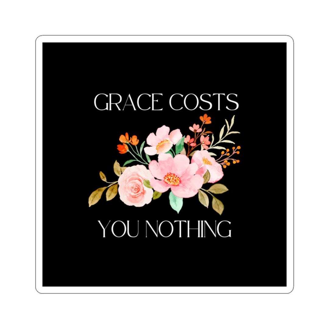 Grace Stickers, Floral Laptop Decal, Gift for Friends, Home Decor ...