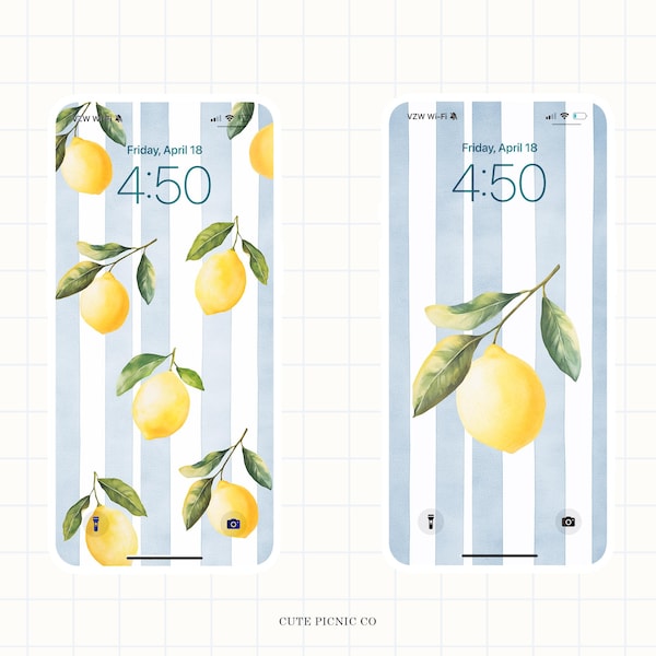 Cute Lemon Wallpaper - Etsy UK