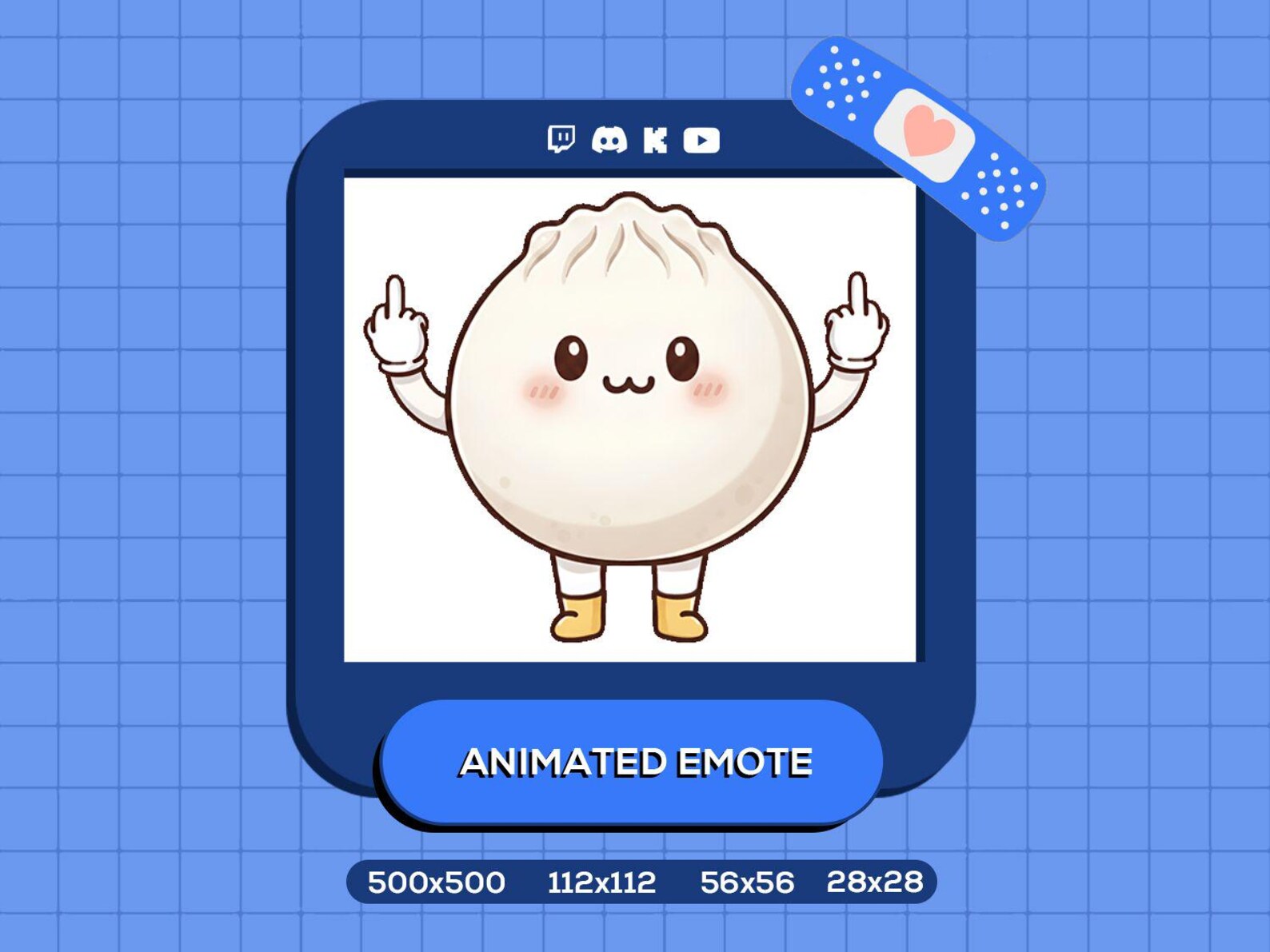Middle Finger Animated Emote L Running Dumpling Flipping off Emote ...