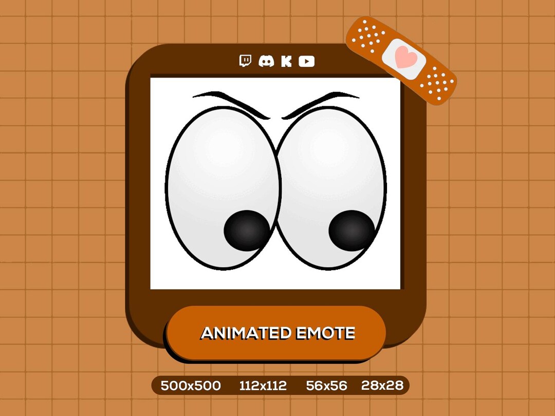 Angry Eye Animated Emote L Shifty Eyes Emote L Streamers L Gamers L ...