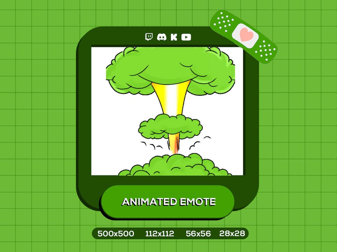 Bomb Drop GIF, Animated Mushroom Cloud Explosion Emote, Nuke Emoji ...