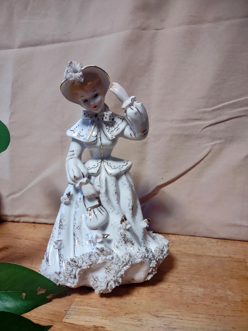 Vintage Lefton Porcelain Lady - Etsy