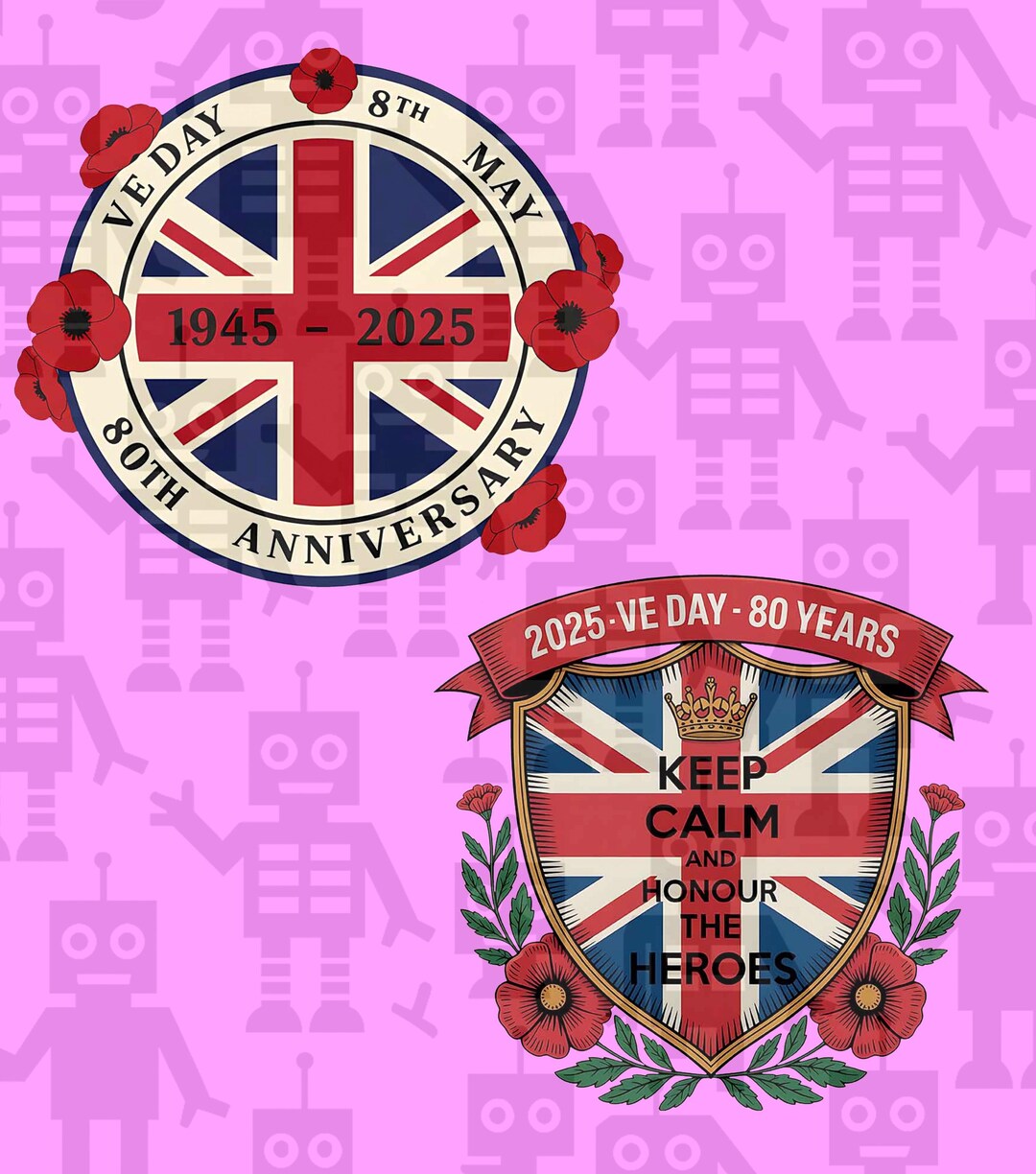Ve Day 80th Anniversary Bundle Png, UK Flag T-shirt File, Remembrance ...