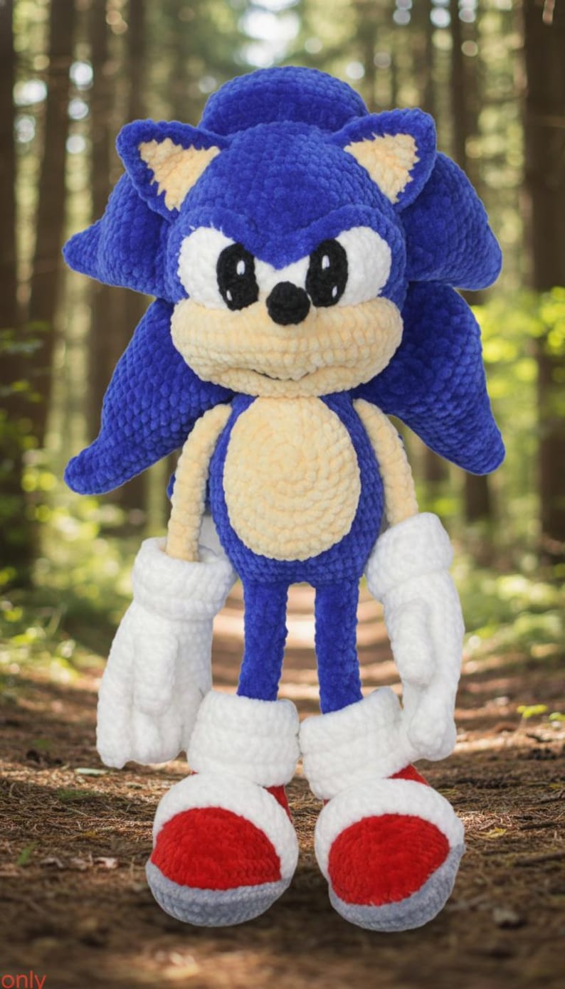Sonic Crochet Pattern PDF, Blue Hedgehog Amigurumi Plush Tutorial ...