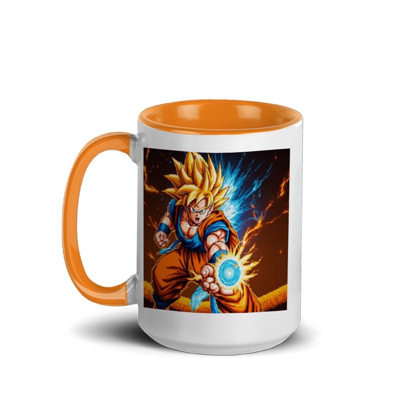 Pixel Art Goku Kamehameha Mug - Retro Dragon Ball Z Coffee Cup ...