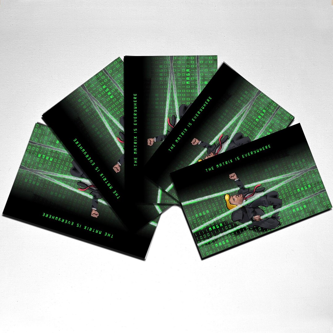 MAGA Five Card "matrix is Everywhere" Bundle | Original Trump Cartoon ...