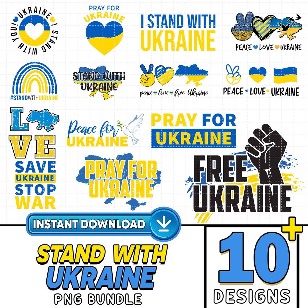 Ukraine PNG Bundle, Ukraine PNG, I Stand With Ukraine, Ukrainian Flag ...