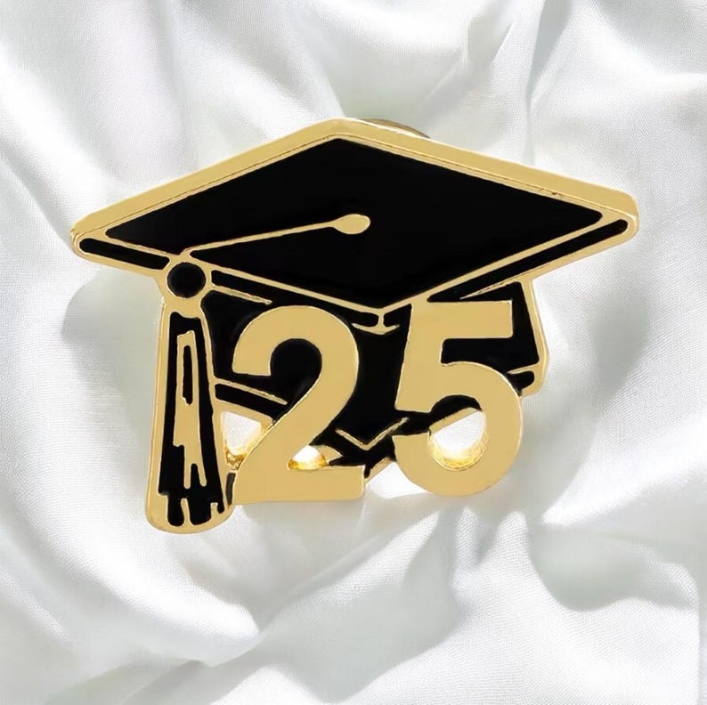 Class of 2025 Graduation Enamel Pin Set – Graduate Cap & Diploma Pins ...