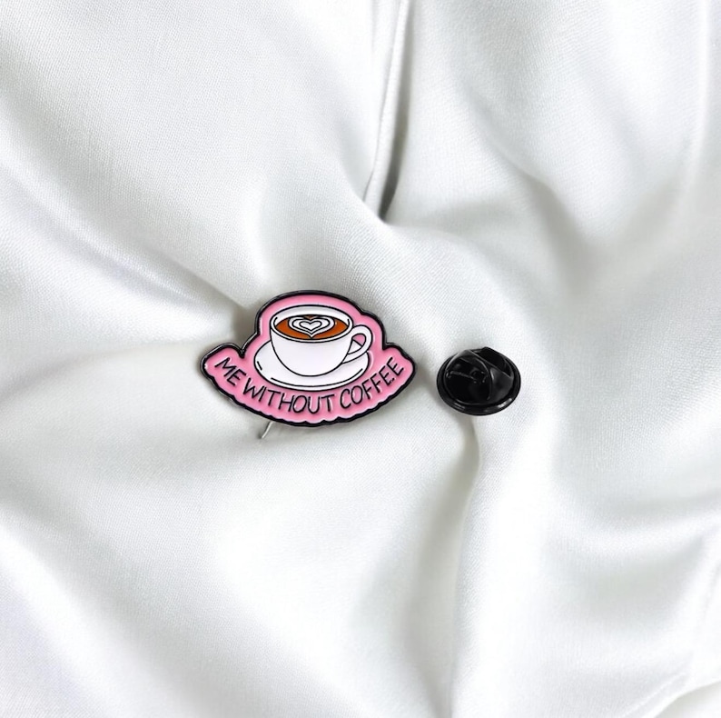 Coffee Enamel Pin Set – Cute and Funny Coffee Lover Pins for Jackets ...
