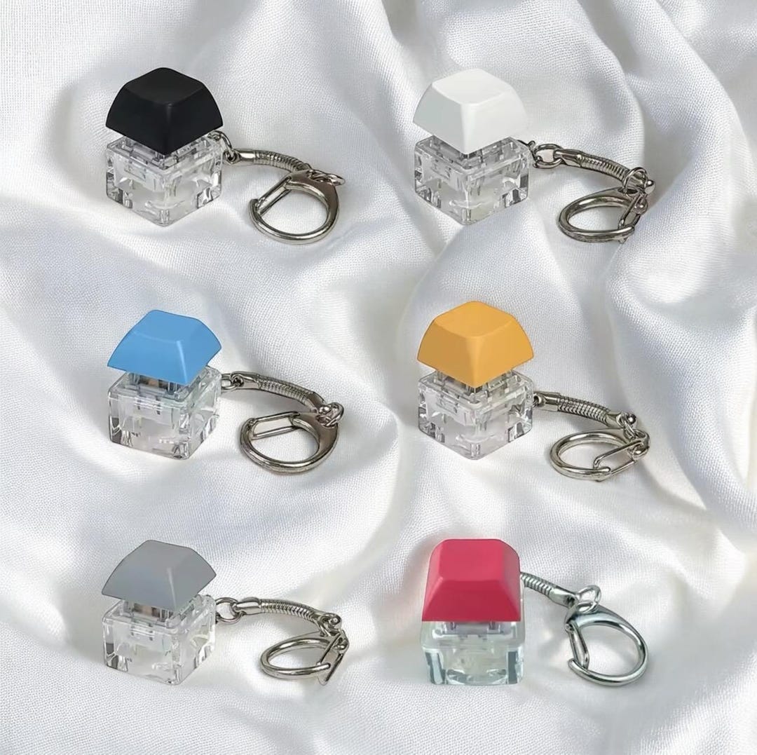 Mechanical Keyboard Switch Keychain – Clicky Sound Rgb-style Crystal ...